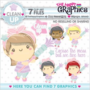 Clean up Clipart, Clean up Graphics, COMMERCIAL USE, Chore Clipart ...
