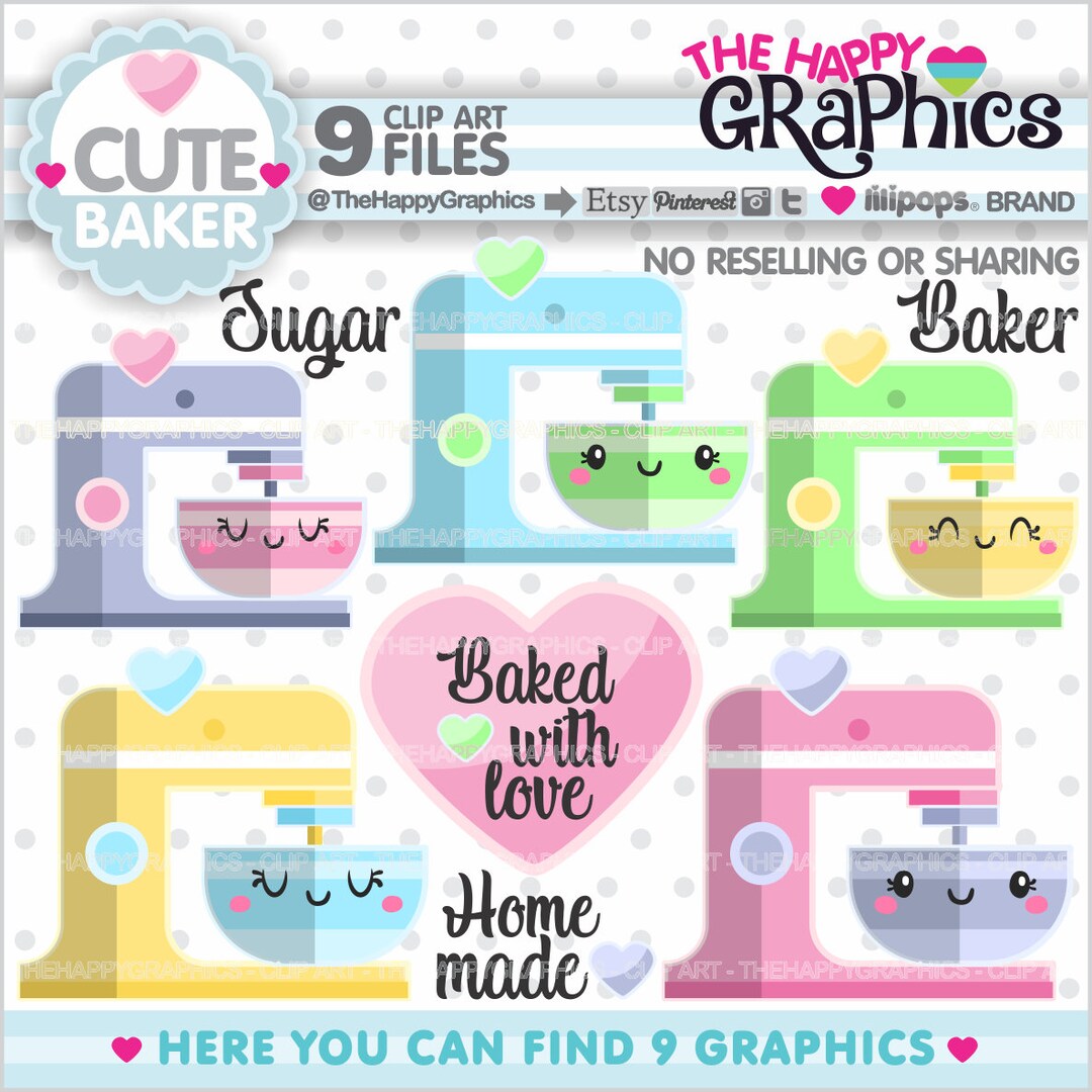 Bakery Mixer Clipart, Pastry Graphics, COMMERCIAL USE, Pastry Clip Art ...
