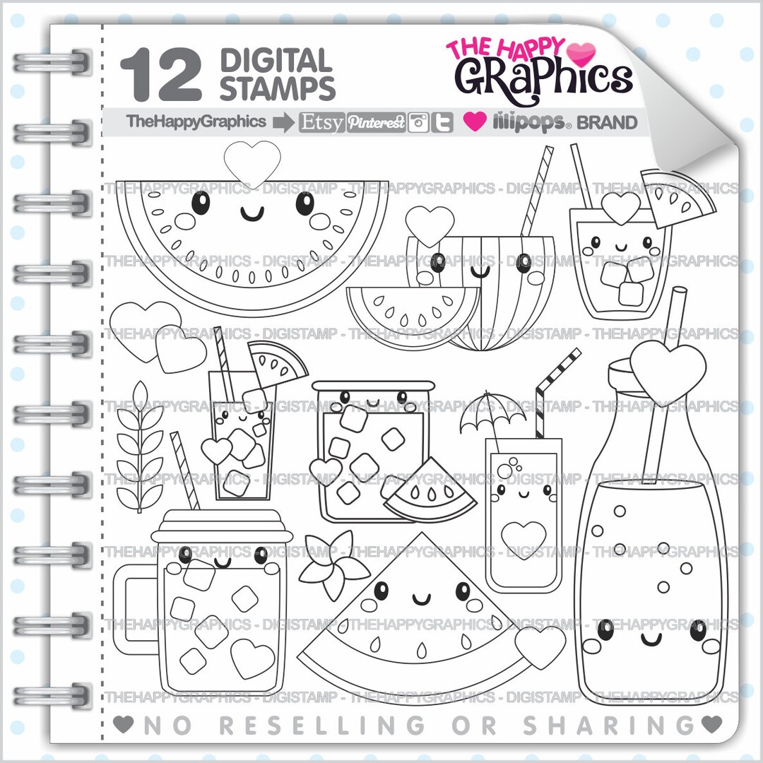 Summer Stamp, Commercial Use, Digi Stamp, Digital Image, Summer ...