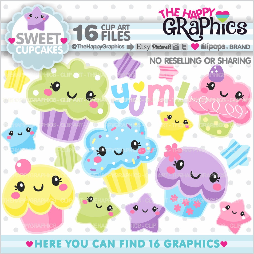 Cupcake Clipart, Cupcake Graphics, COMMERCIAL USE, Sweet Clipart, Sweet ...