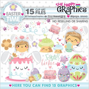 Easter Clipart, Easter Graphics, COMMERCIAL USE, Spring Cliparts ...