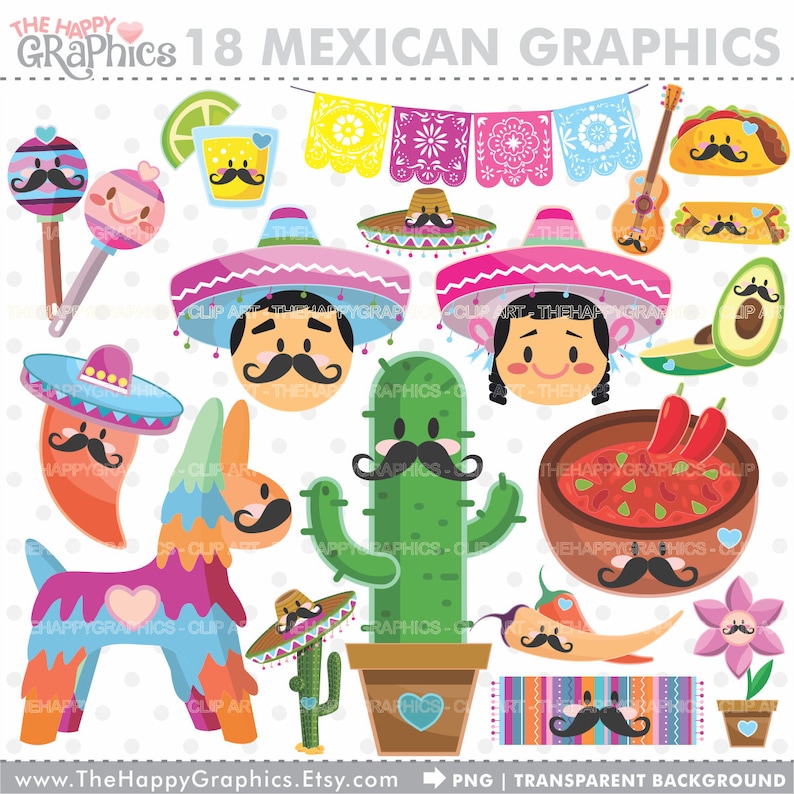 Mexican Clipart Mexican Graphic COMMERCIAL USE Mexican - Etsy