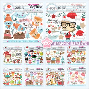 Christmas Bundle, Christmas Clipart, Clipart Bundle, Graphic Bundle ...