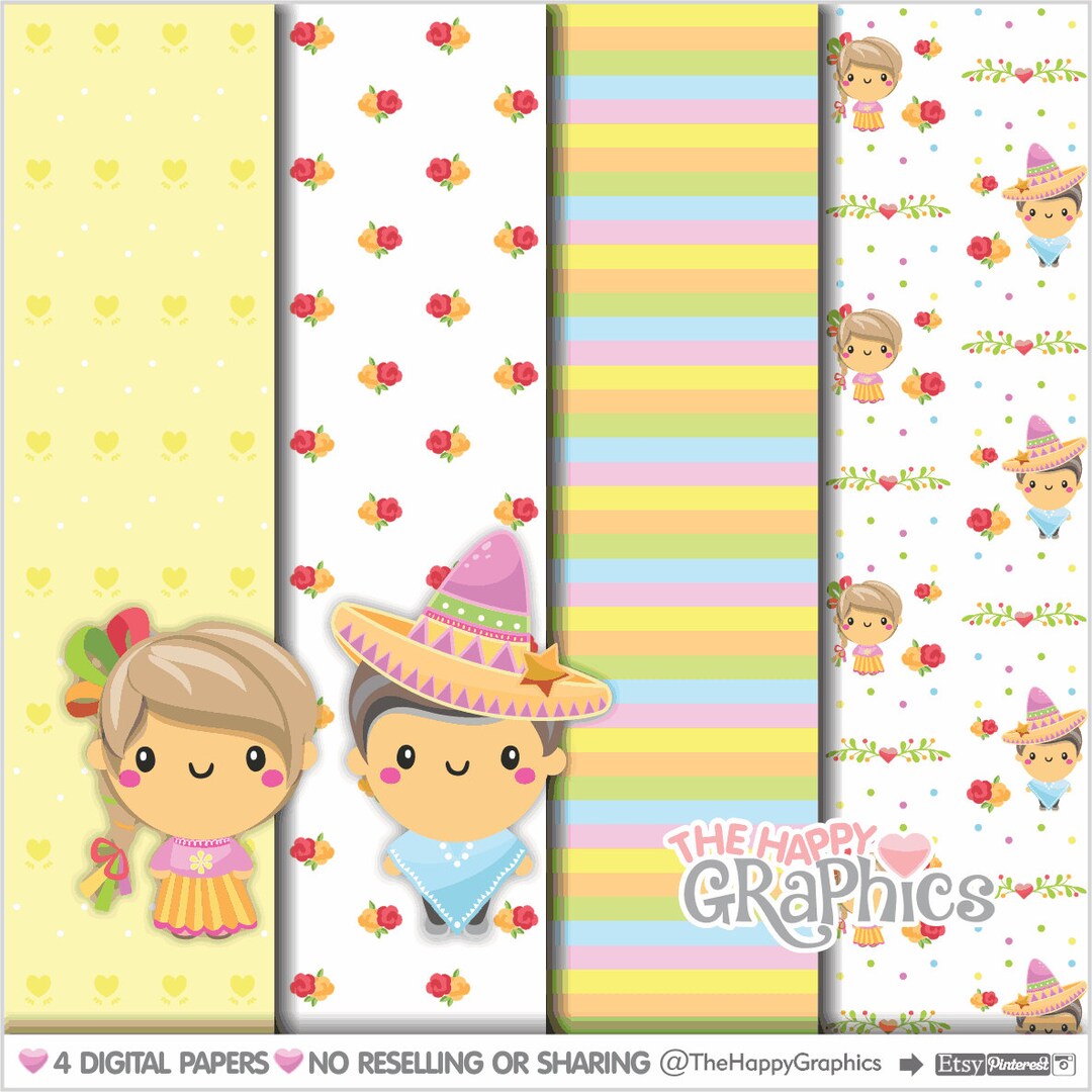 Mexican Paper, Mexican Pattern, Digital Paper, Digital Pattern, Mexican ...