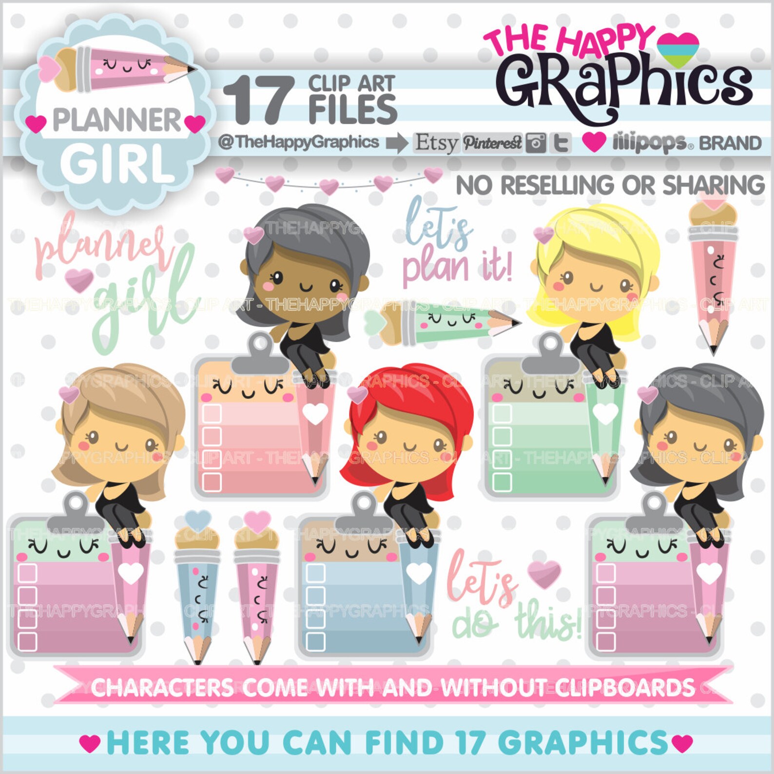 Planner Clipart Planner Graphics COMMERCIAL USE Planner | Etsy