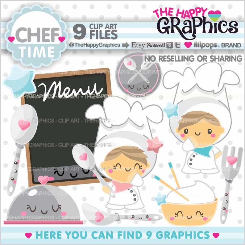 Chef Clipart Chef Graphics COMMERCIAL USE Cooking - Etsy