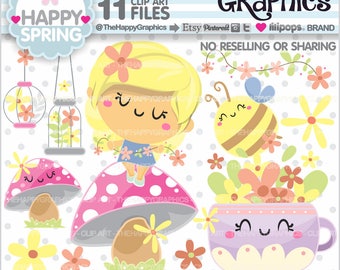 Spring Clipart Spring Graphics COMMERCIAL USE Easter | Etsy