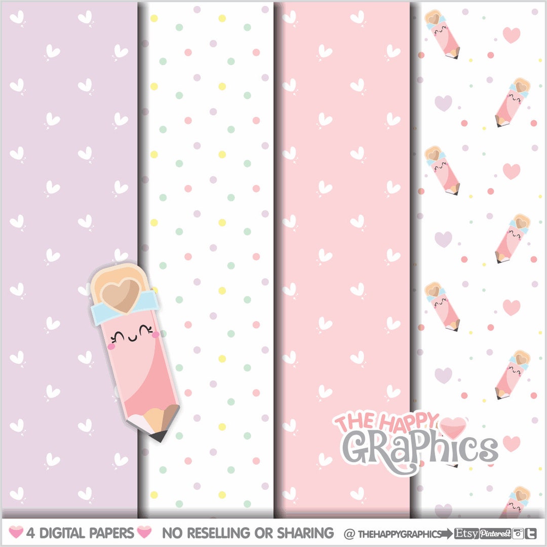 Back to School, Digital Paper, Digital Pattern, Student Pattern ...