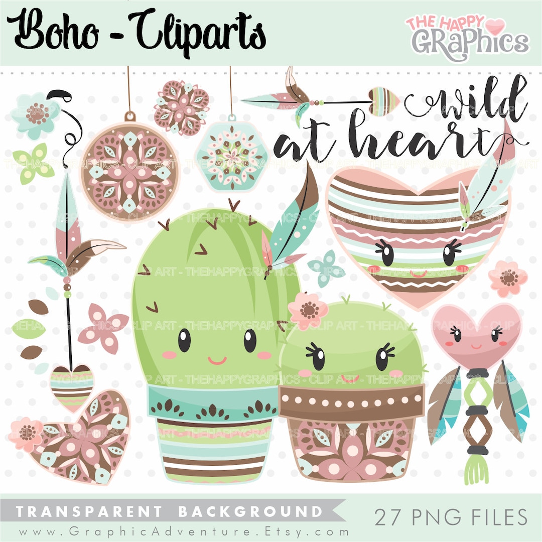 Cactus Clipart, Cactus Graphics, Planner Accessories, Plant Cliparts ...