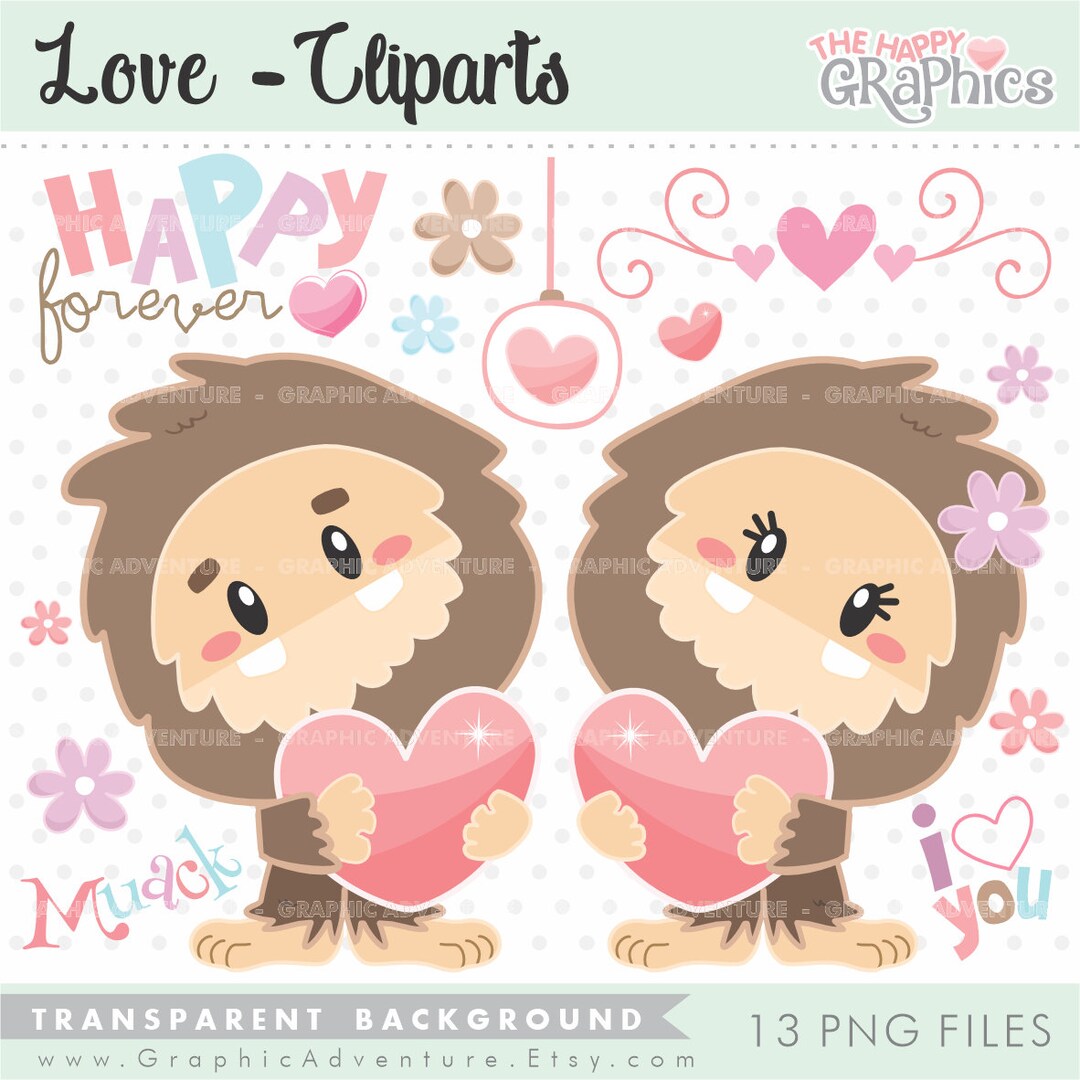 Valentine's Day, Clipart, Love Clipart, Monster Clipart, Monster Love ...