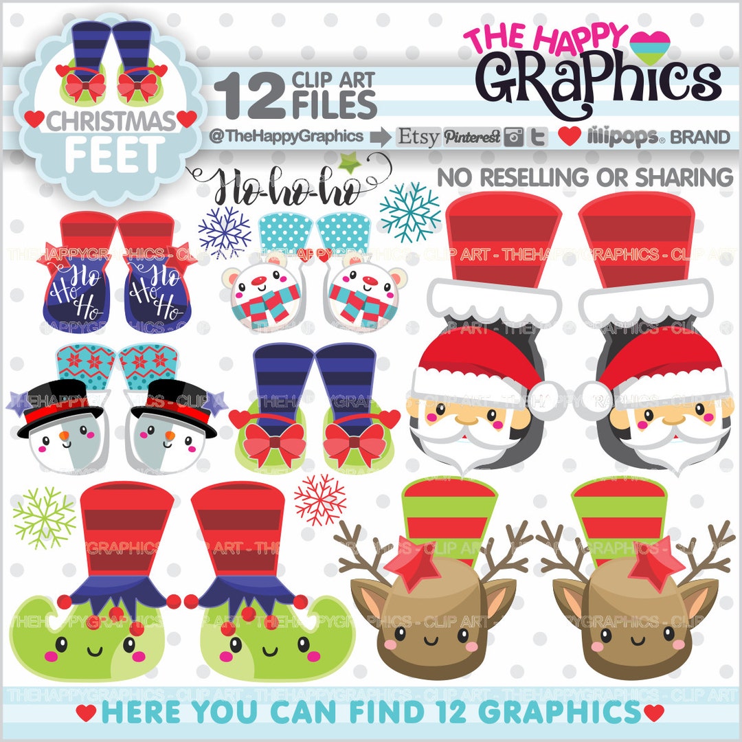 Christmas Feet, Christmas Graphics, COMMERCIAL USE, Christmas Party ...