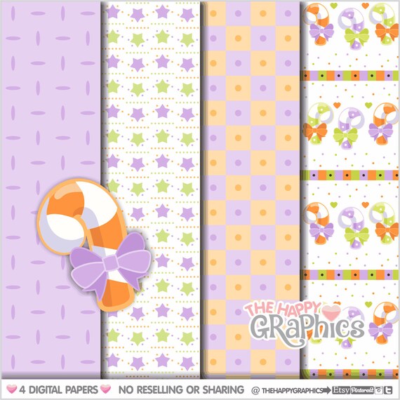 Candy Digital Paper, Candy Pattern, Halloween, COMMERCIAL USE, Candy ...