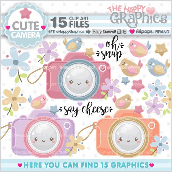 Camera Clipart, Camera Graphics, COMMERCIAL USE, Travel Clipart, Travel ...