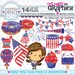 4th of July Clipart, 4th of July Graphics, COMMERCIAL USE, Planner ...