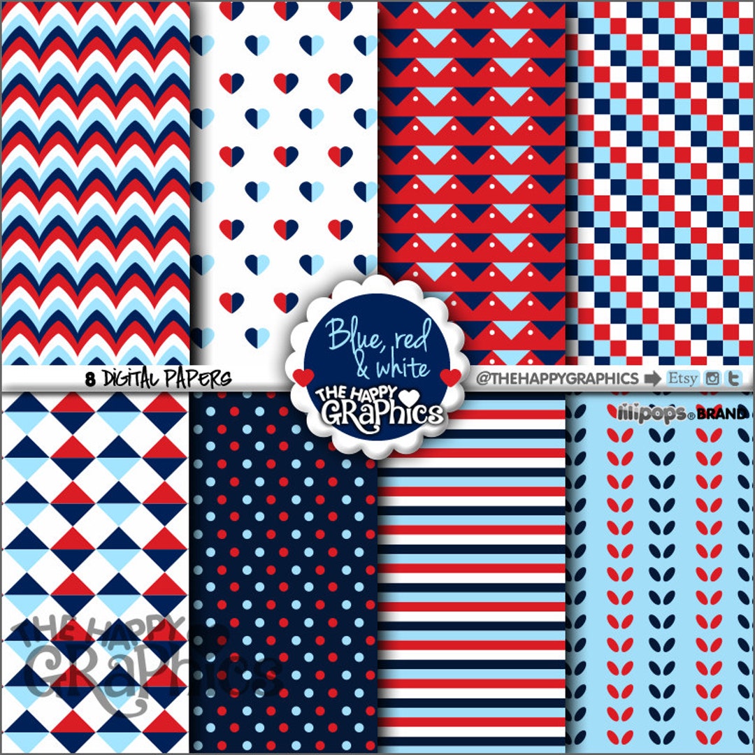 Nautical, Digital Paper, COMMERCIAL USE, Nautical Pattern, Printable ...