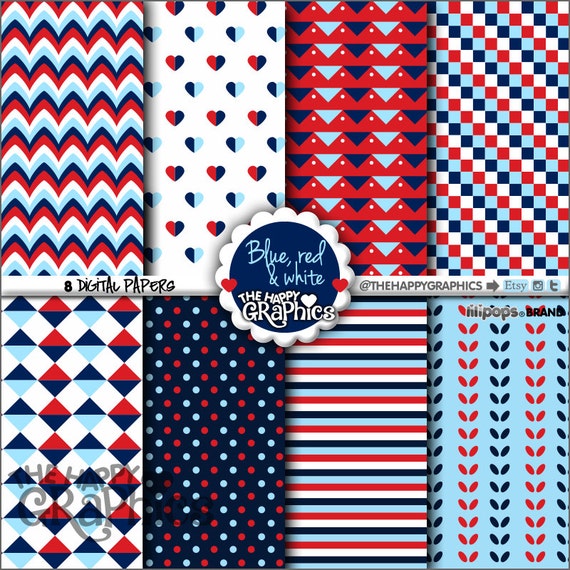 Nautical Digital Paper COMMERCIAL USE Nautical Pattern | Etsy