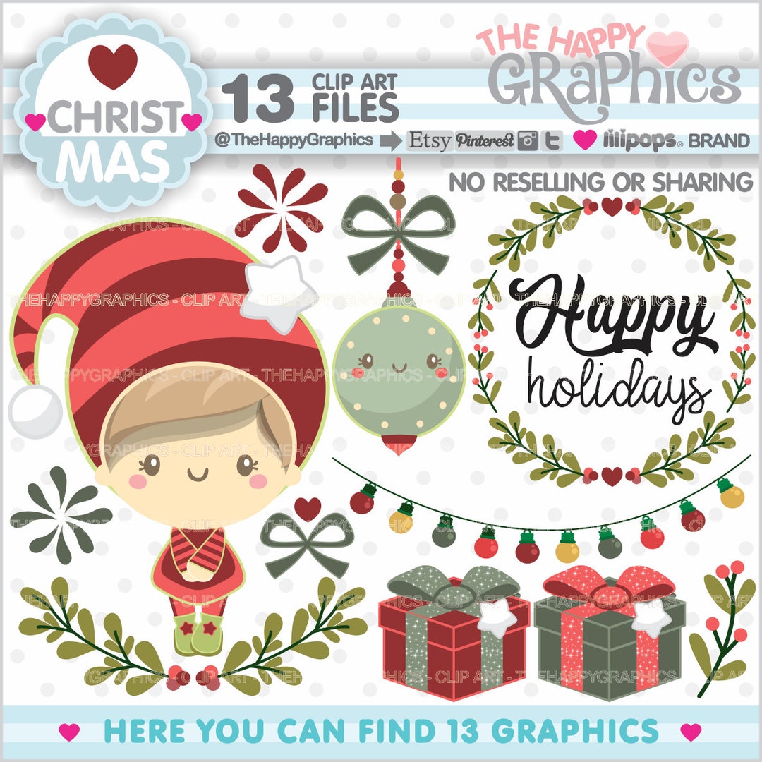 Christmas Clipart, Christmas Graphics, COMMERCIAL USE, Christmas Girl ...