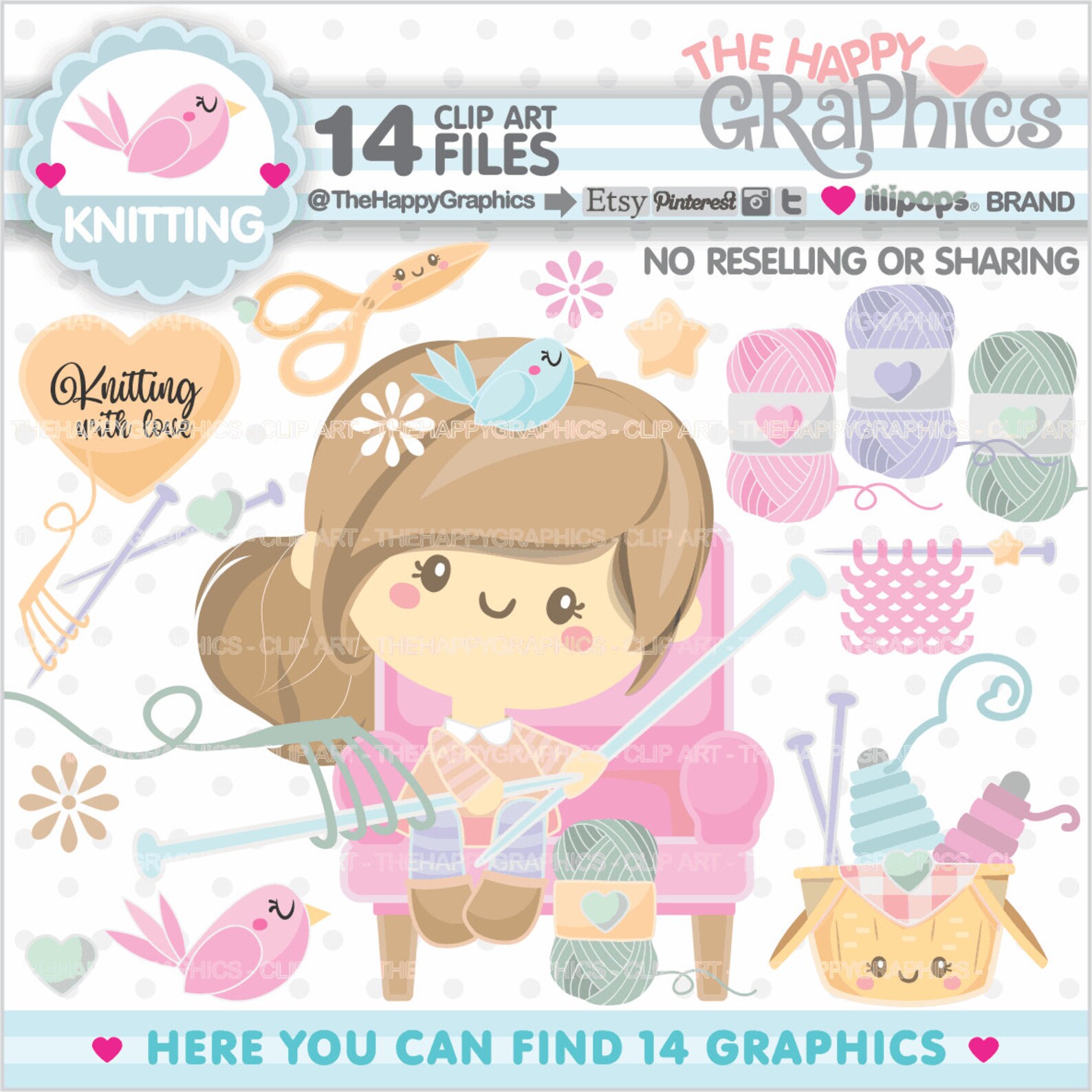 Knitting Clipart Knitting Graphics Weaver Clipart Handmade - Etsy