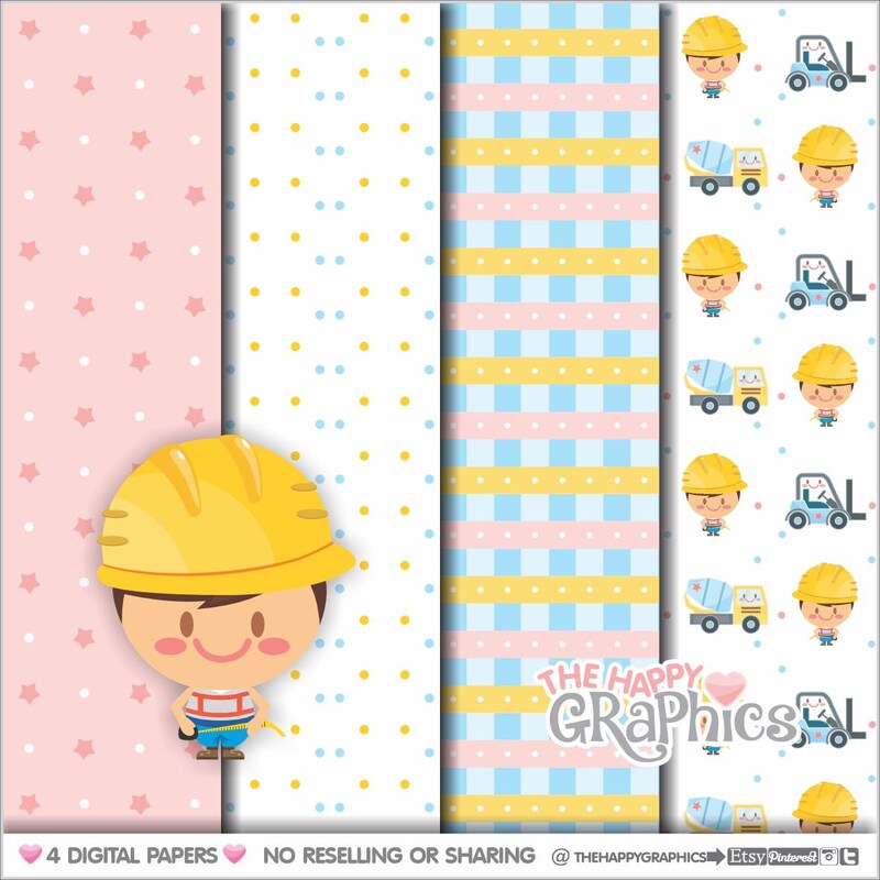 Construction Worker Pattern - Etsy