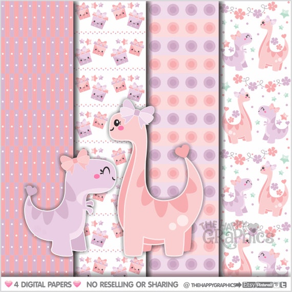 Dinosaur Digital Paper, COMMERCIAL USE, Dinosaur Pattern, Printable ...
