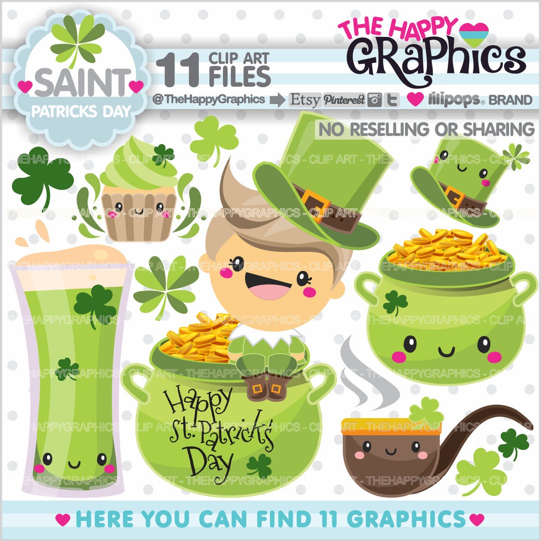 St. Patricks Day Clipart, Saint Patricks Day Clipart, COMMERCIAL USE ...