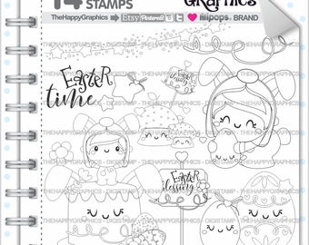 Easter Bunny Printable Coloring Page Digital Stamp - Etsy Canada