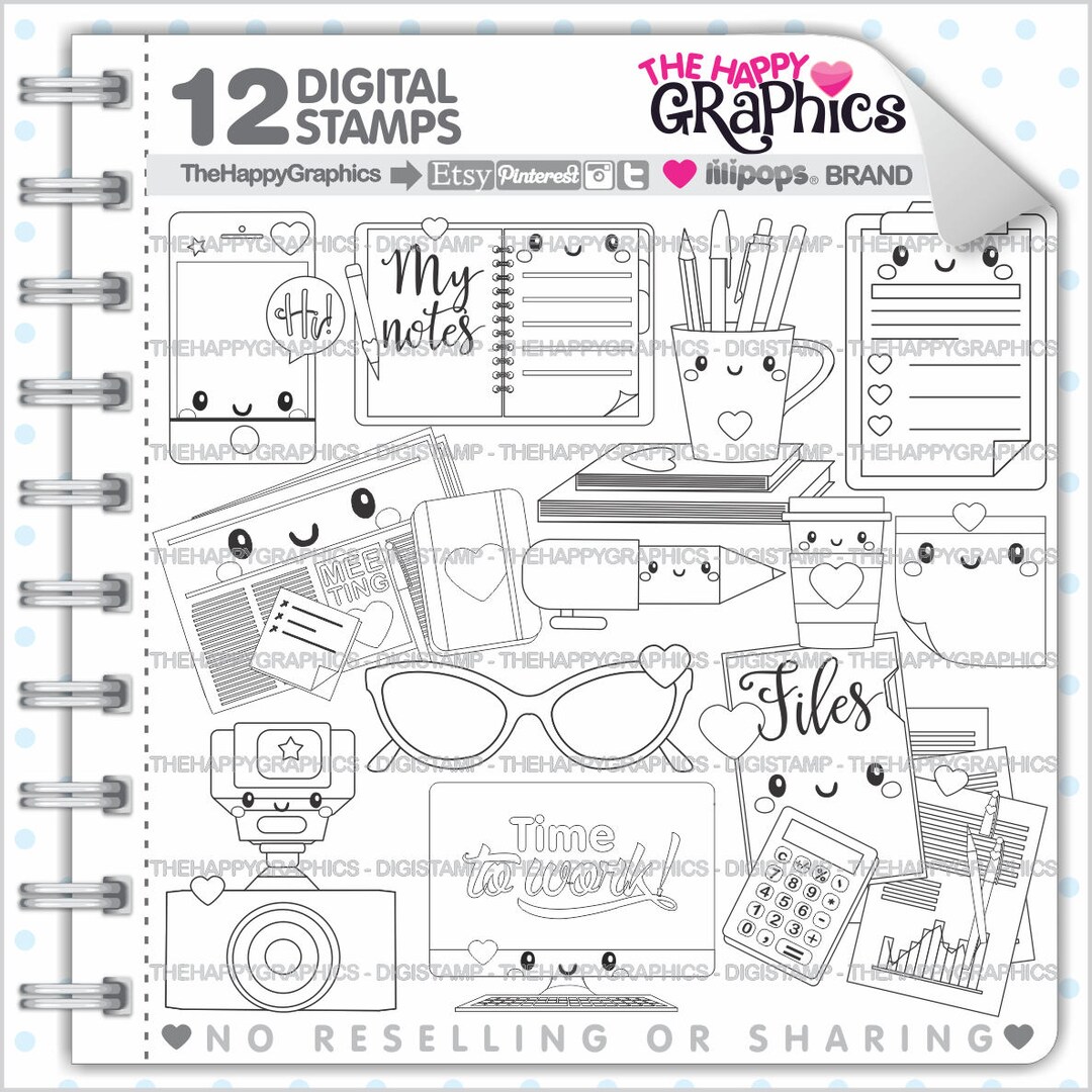 Office Stamps, Commercial Use, Digi Stamp, Digital Image, Office Stuff ...
