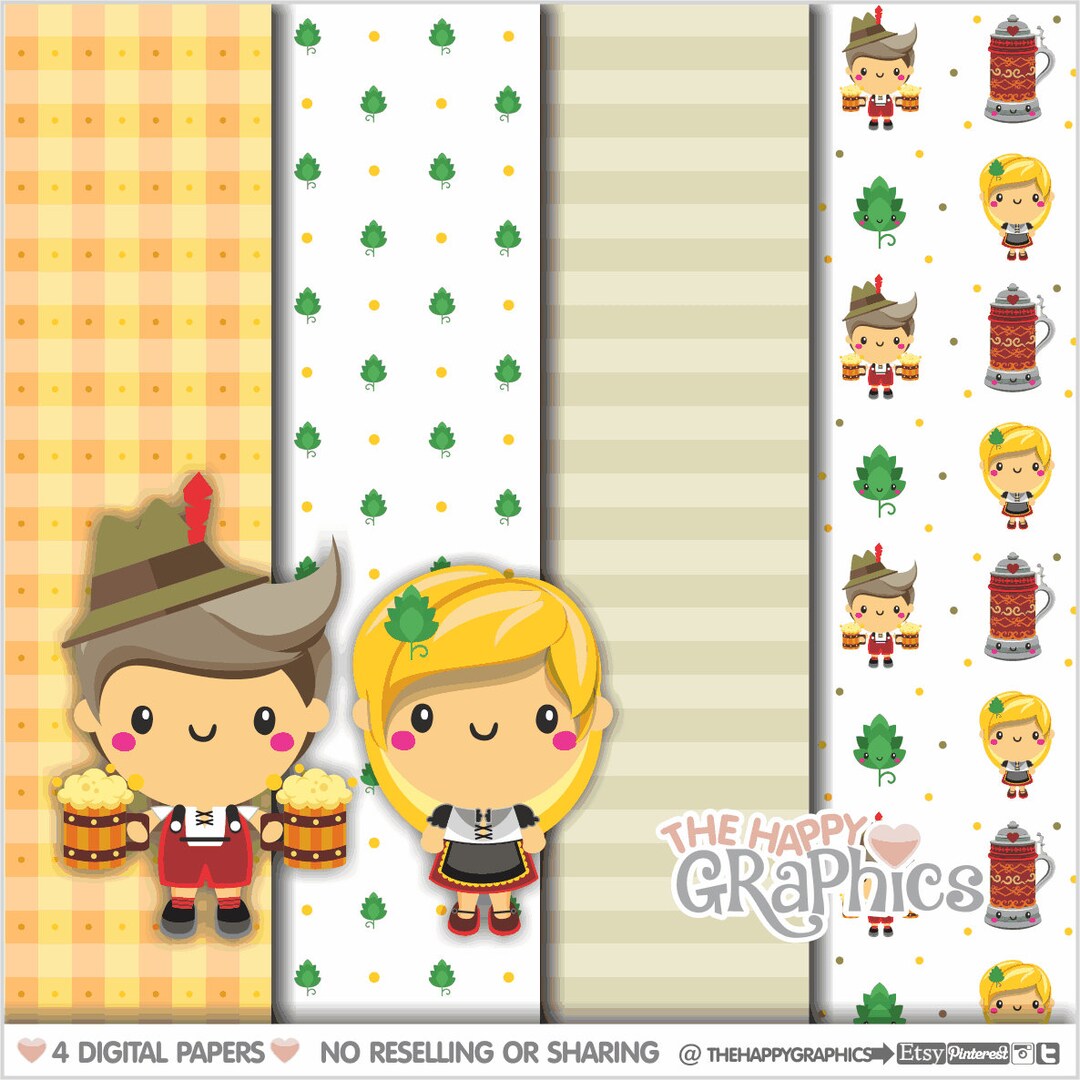 Oktoberfest, Digital Papers, Digital Pattern, Oktoberfest Party ...