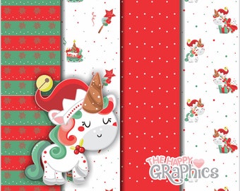 Unicorn Digital Paper COMMERCIAL USE Unicorn Pattern | Etsy