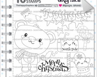 Bear Digi Stamp - Etsy