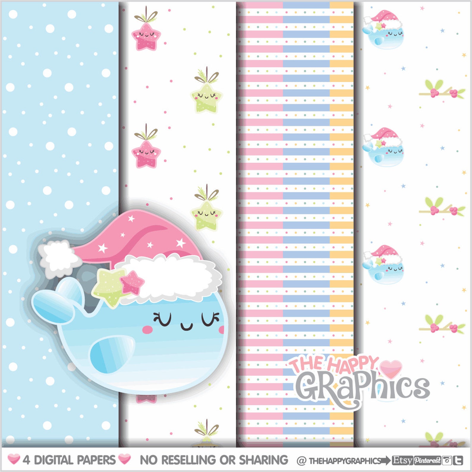 Whale Digital Paper COMMERCIAL USE Whale Pattern Printable - Etsy