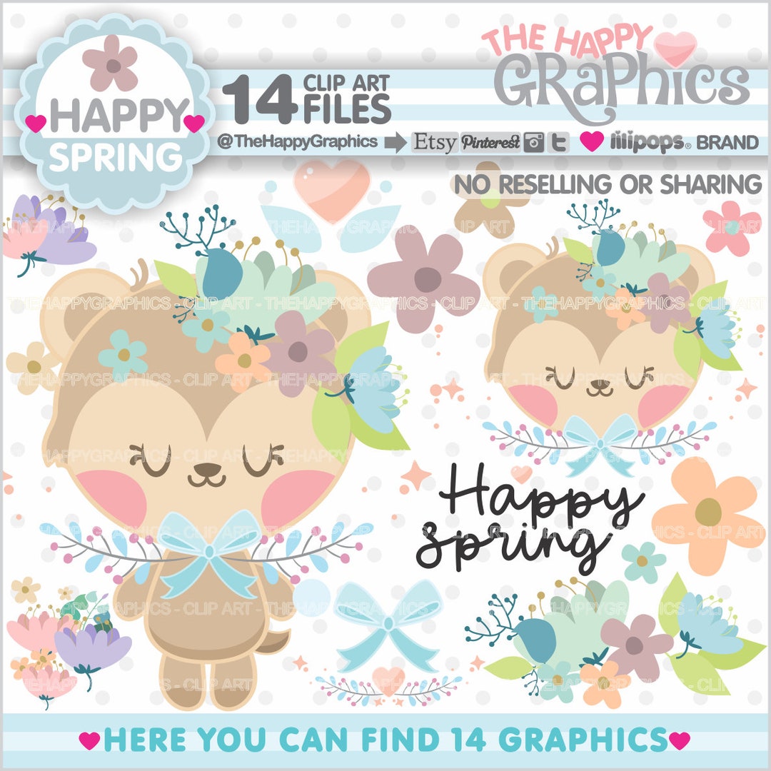 Spring Clipart, Spring Graphic, COMMERCIAL USE, Nursery Clipart ...