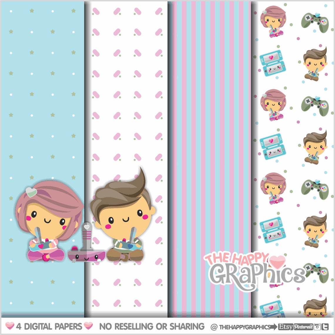 Video Game Digital Paper COMMERCIAL USE Digital Pattern - Etsy