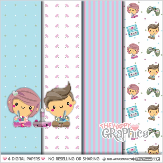 Video Game Digital Paper COMMERCIAL USE Digital Pattern - Etsy