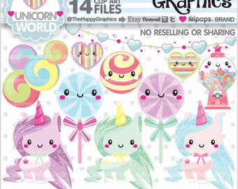 Unicorn Clipart Unicorn Graphics Commercial Use Unicorn | Etsy