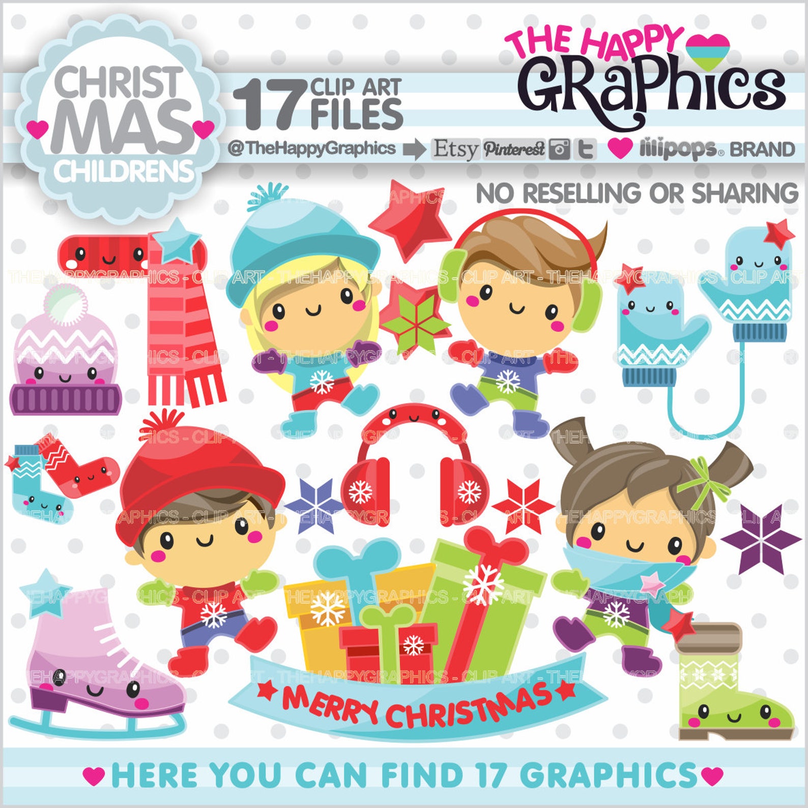 Christmas Clipart Christmas Graphics COMMERCIAL USE | Etsy