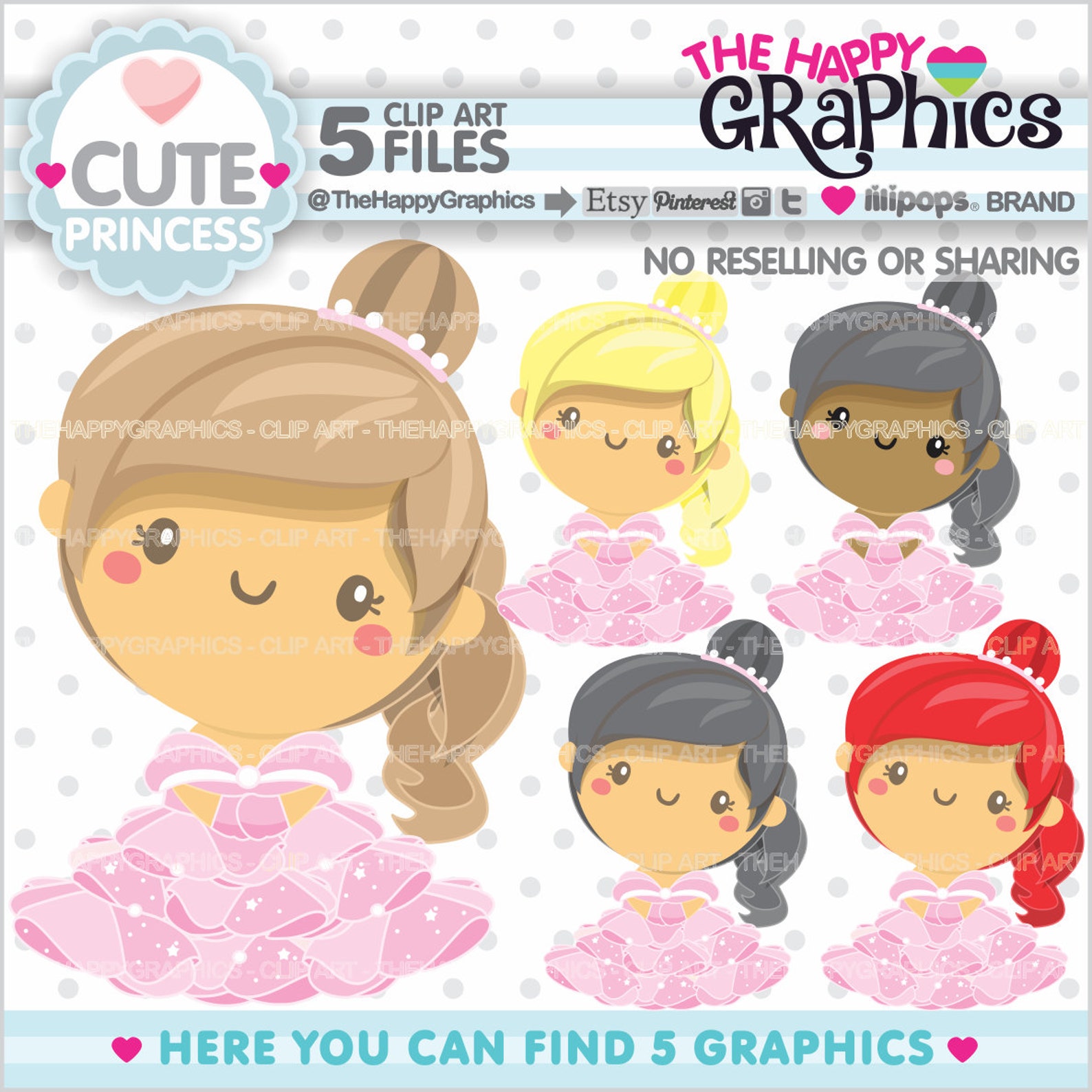 Princess Clipart Princess Graphics COMMERCIAL USE Sweet 16 - Etsy