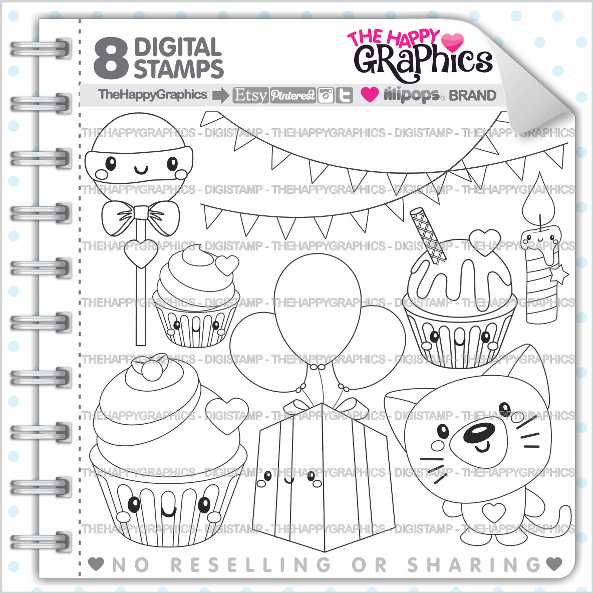 Cat Stamps Commercial Use Digi Stamp Digital Image Cat | Etsy