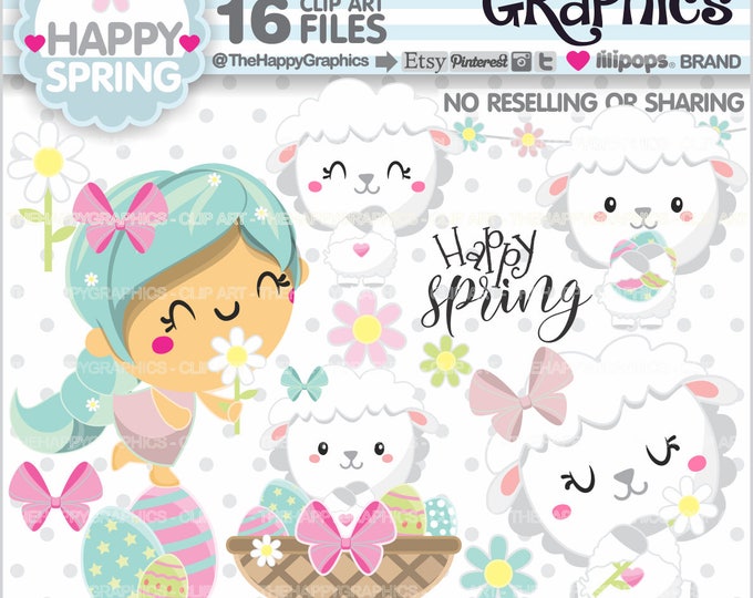 Easter Clipart Easter Graphics COMMERCIAL USE Spring - Etsy
