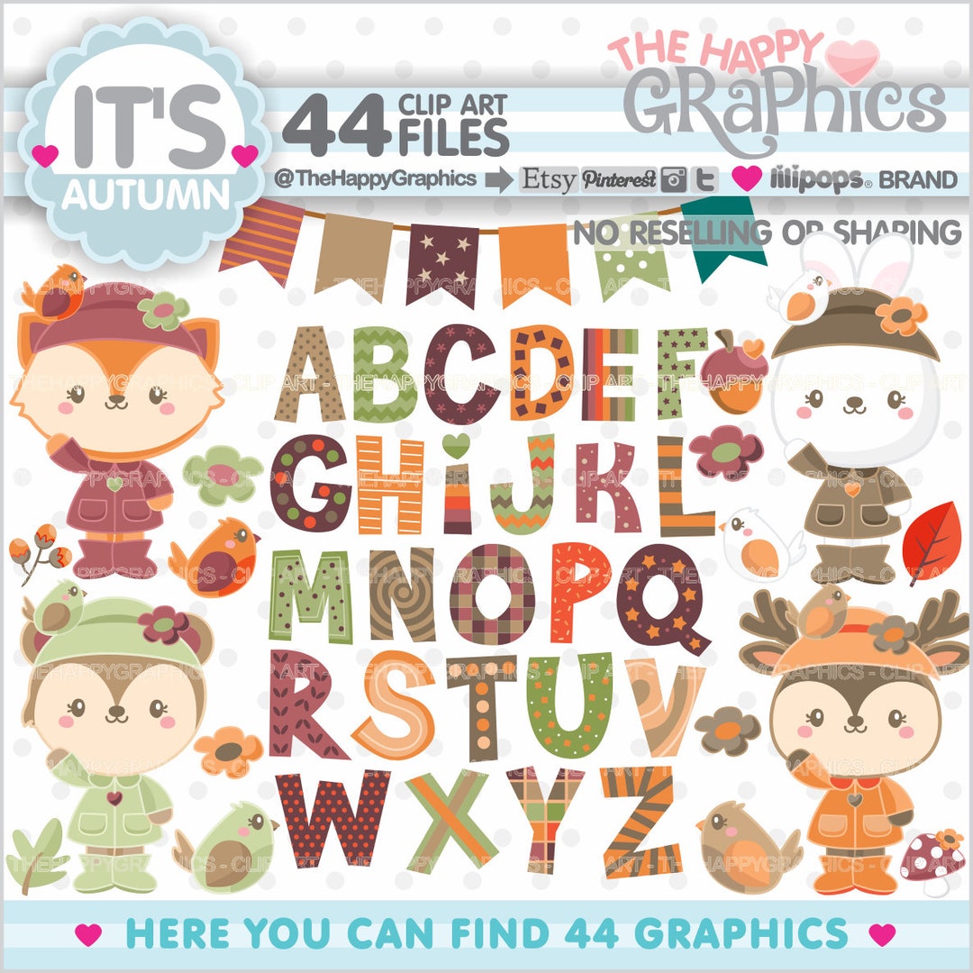 Alphabet Clipart, ABC Clipart, COMMERCIAL USE, School Clipart, Teacher ...