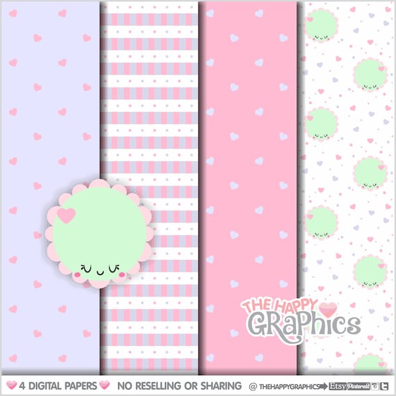 Cute Digital Paper, Cute Pattern, Printable Paper, Digital Pattern ...