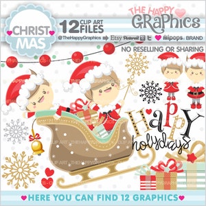 Christmas Clipart, Santa Clipart, COMMERCIAL USE, Noel Clipart ...