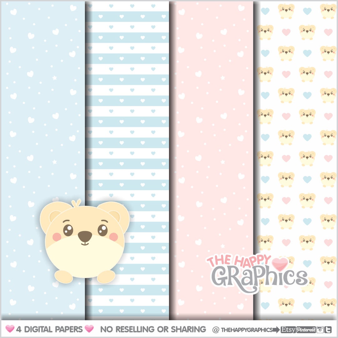 Love Digital Paper, Valentines Day, Pattern, Valentines Day Paper ...