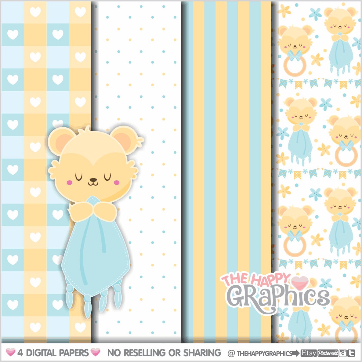 Baby Digital Paper COMMERCIAL USE Baby Pattern Printable - Etsy