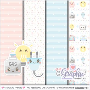 Bill Due, Digital Paper, Digital Pattern, Bills, Planner Accessories ...