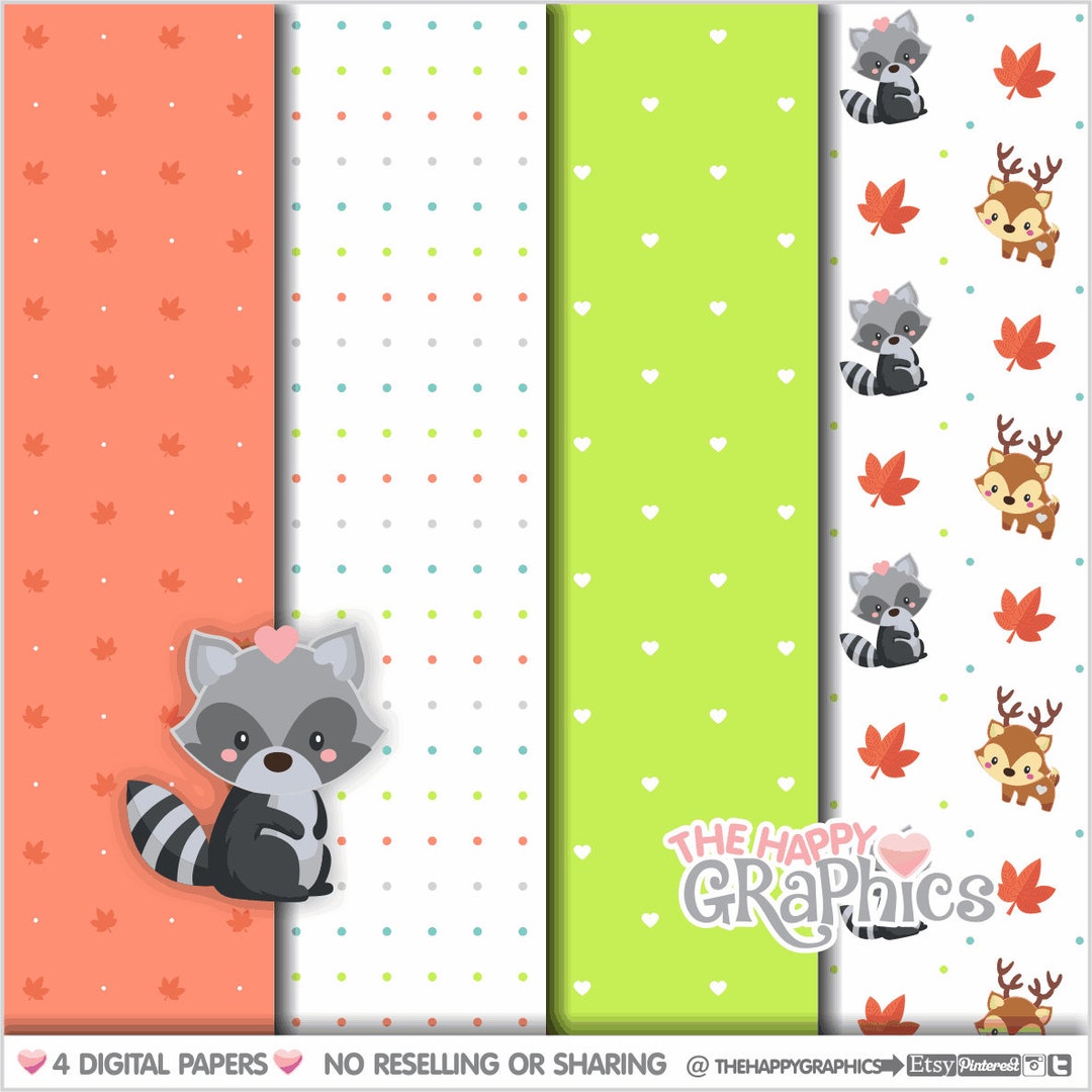 Woodland Paper, Woodland Pattern, Forest Animal, Paper, Printable ...