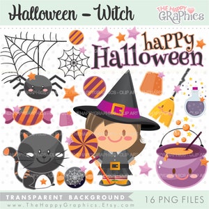 Halloween, Clipart, Witch Clip Art, Halloween Graphics, Witch Graphics ...