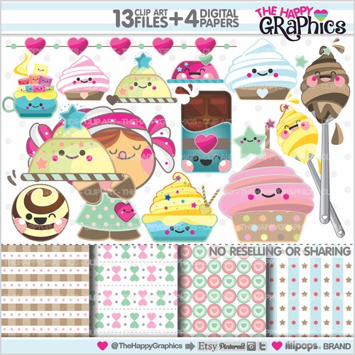 Sweet Clipart Sweet Graphics COMMERCIAL USE Planner - Etsy