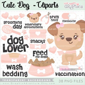 Dog Clipart, Puppy Clipart, Happy Dog, Clipart, Dog Graphics, Dog ...