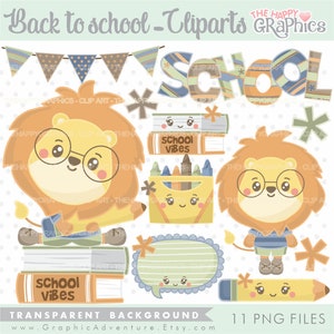 Back to School, Lion Clipart, Animal Clipart, Lion Student, Student ...